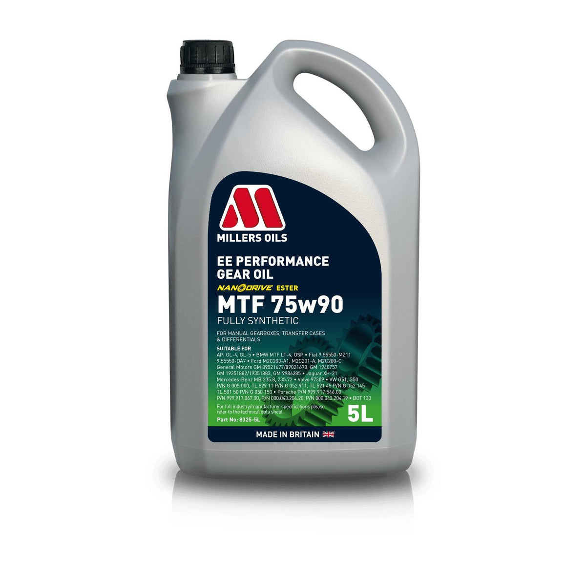 Millers Oils EE Performance MTF 75w90 Manual Gearbox Oil 5L – Eco Torque